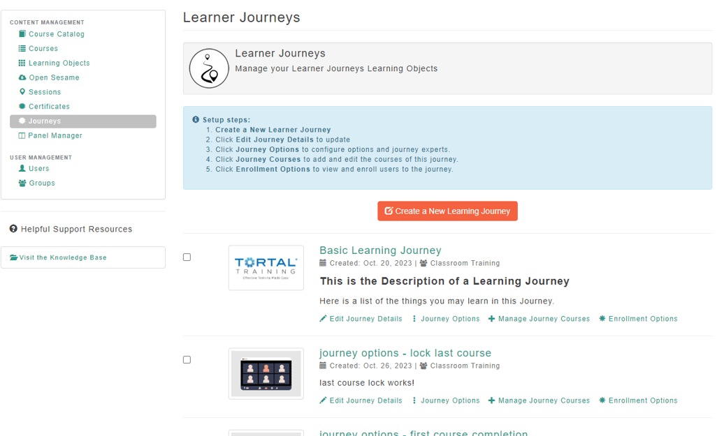 Learning Journeys: Overview